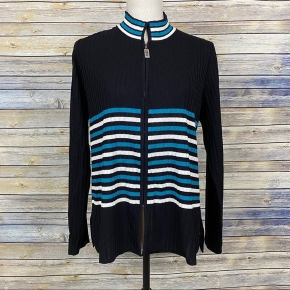 Misook | Jackets & Coats | Exclusively Misook Zip Textured Knit Jacket ...